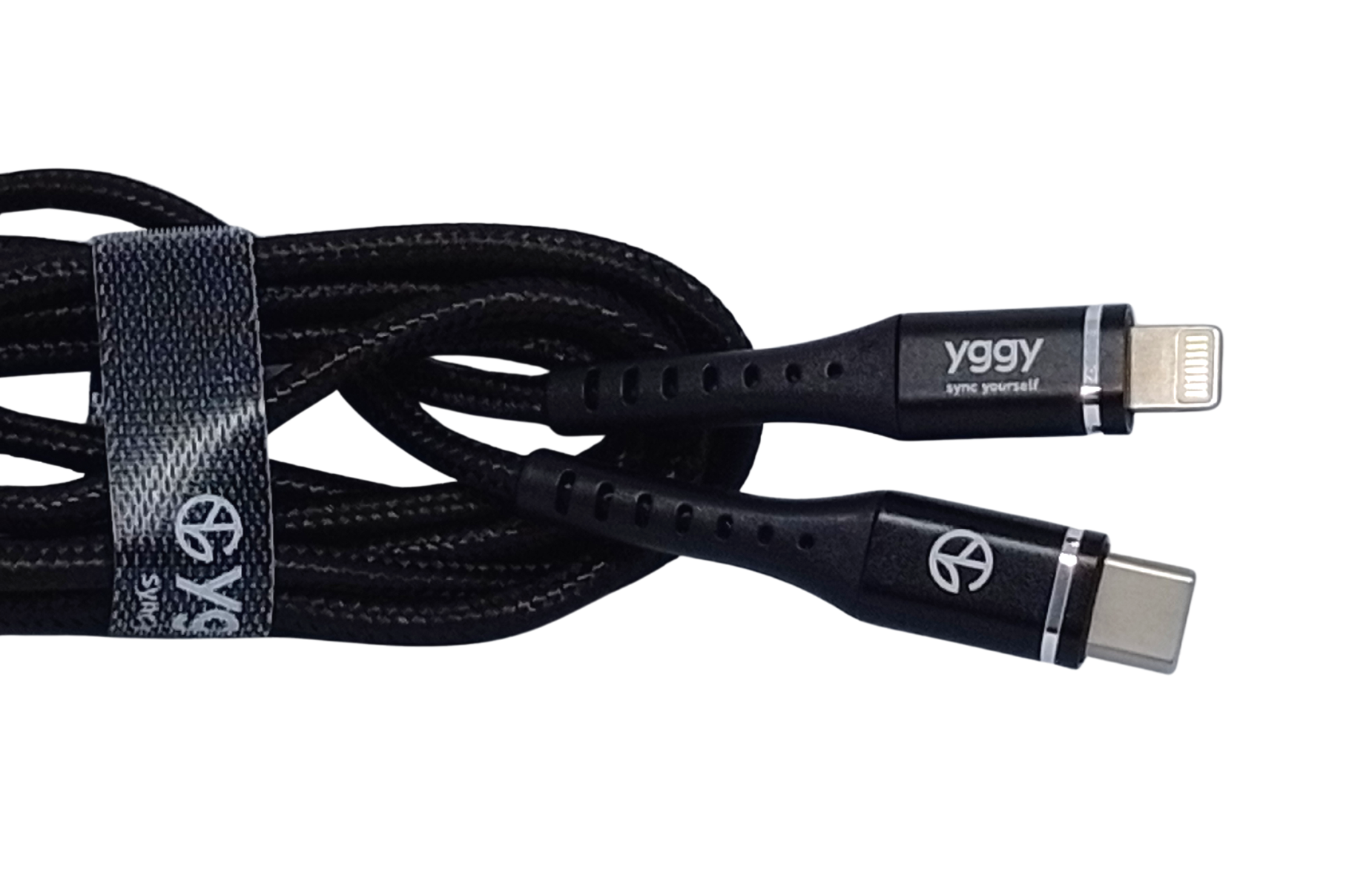 Cabo Carregador Turbo YGGY Usb Tipo C x Lightning Preto 3A 1,2m ...