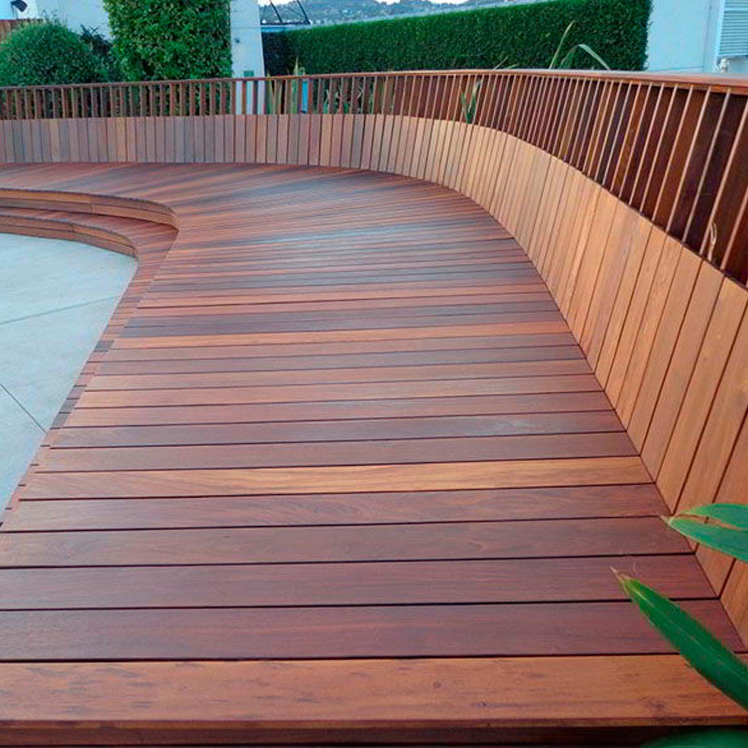 Deck de madeira para piscina Ipê Fingado 2x12,5 (1m²) MADERMAC MS.DCK ...
