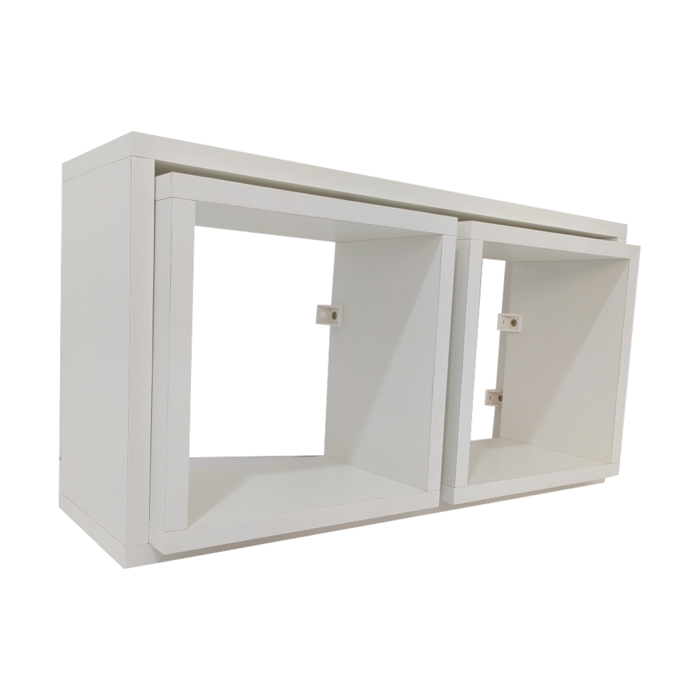 Kit Nicho Decorativo Retangular MDF Branco 3pçs 20cm profundidade ...
