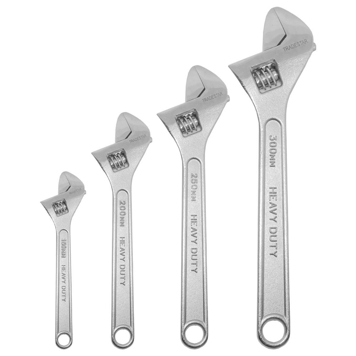 Kit 4 Chaves Ajustável Inglesa 6, 8, 10 e 12 Pol Tradestar | MadeiraMadeira