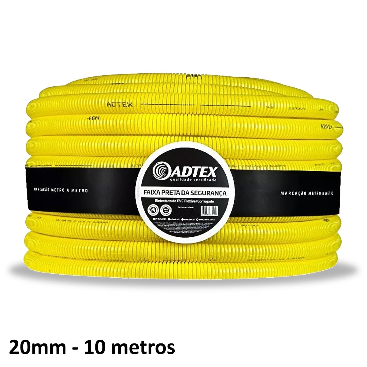 Conduite Adtex 20mm 1/2 Antichama 10m Corrugado Eletrodut | MadeiraMadeira