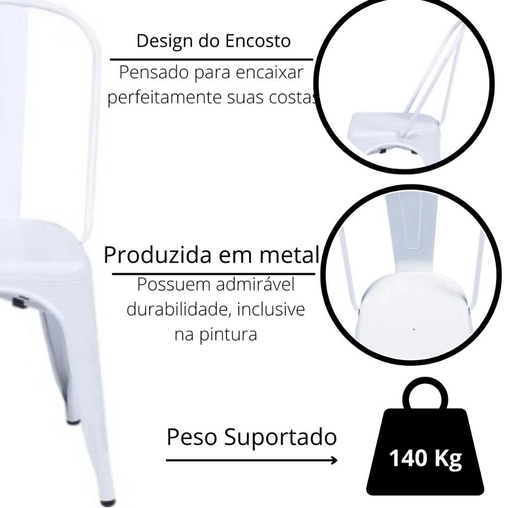 Cadeira de Jantar Tolix GardenLife - Branca | MadeiraMadeira