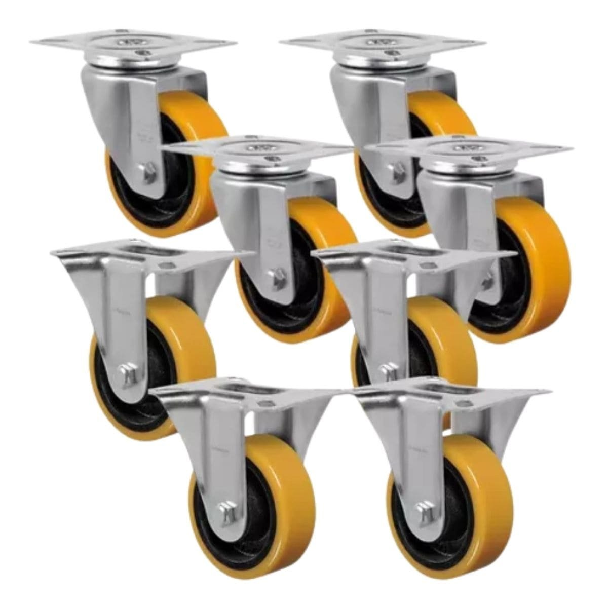 Rodízio Giratório Giratório e Fixo 4 Pu300kg Pç (8 Und) Schioppa ...