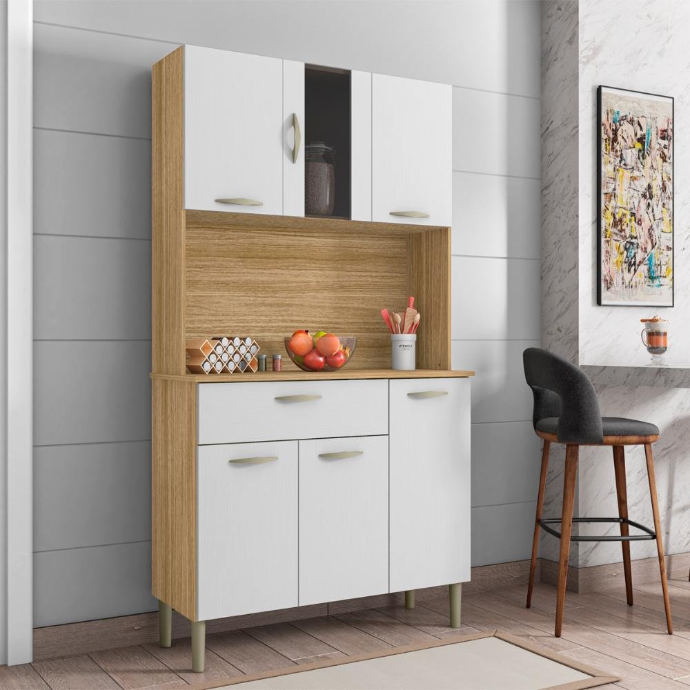 Kit Cozinha 6 Portas e 1 Gaveta Freijó Supremo Pan Kits Paraná ...