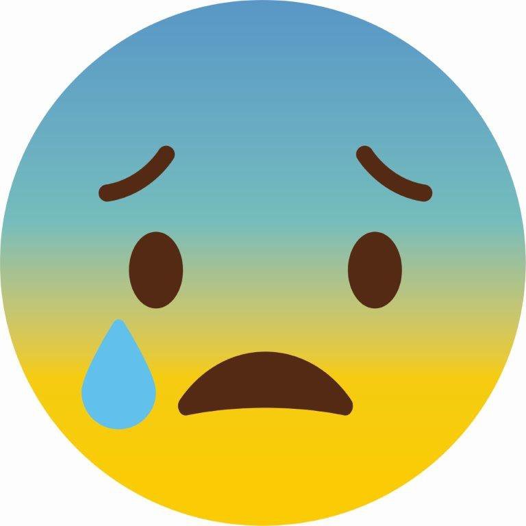 Adesivo de Parede Emoji Triste | MadeiraMadeira