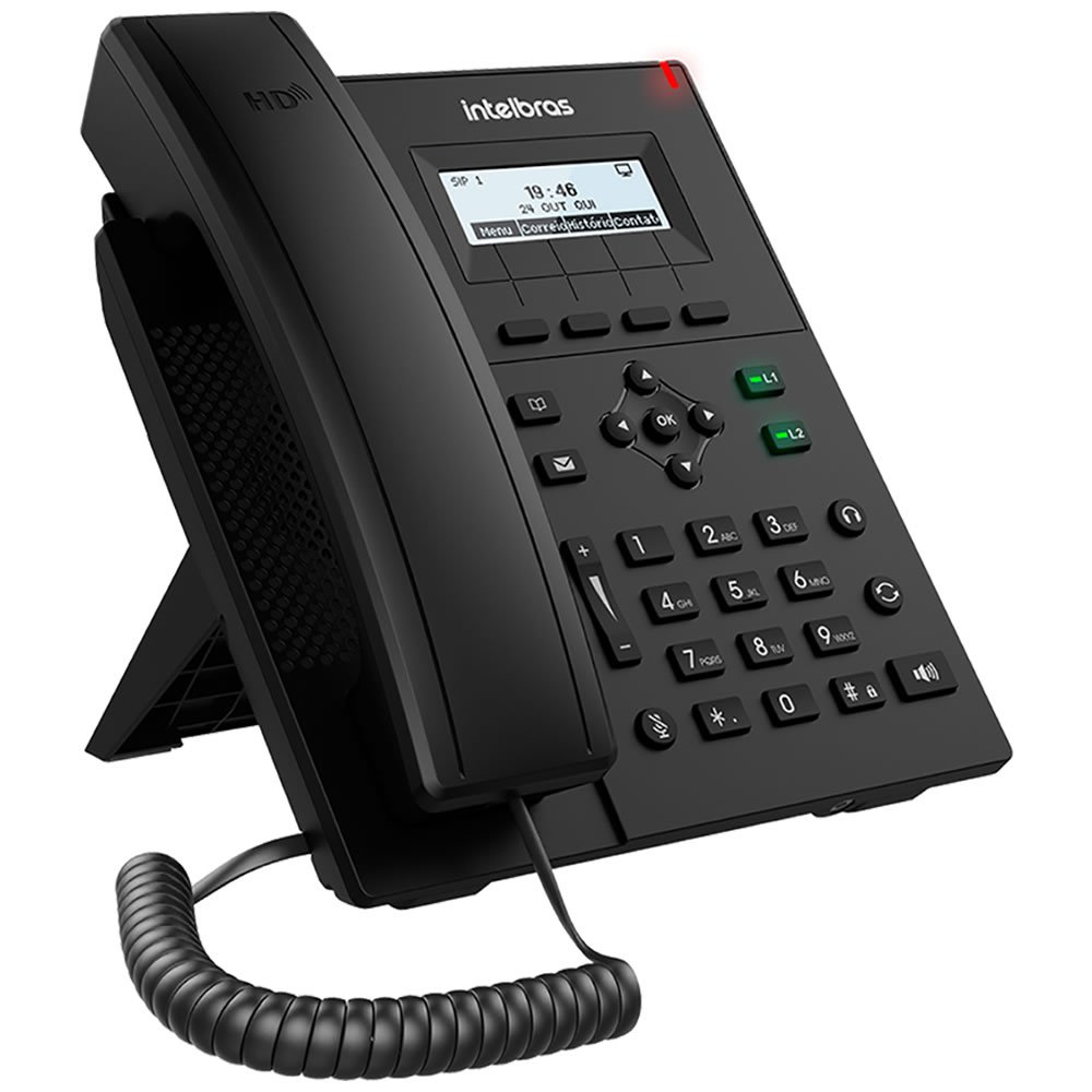 Telefone IP Voip 2 Contas SIP PoE V3501 Intelbras | MadeiraMadeira