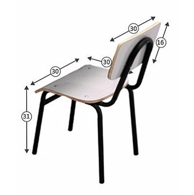 Cadeira Escolar em Formica Dimovesc 346 | MadeiraMadeira