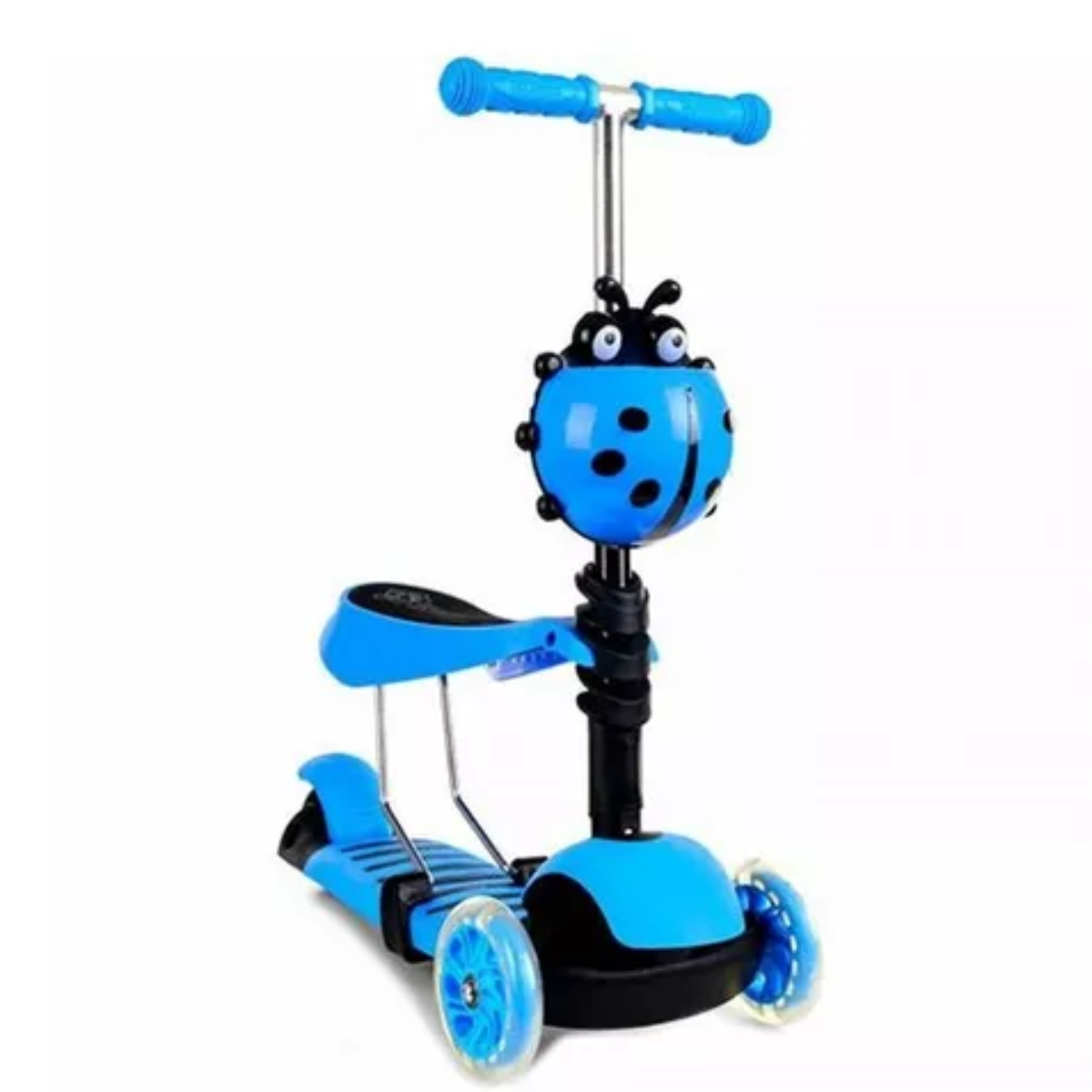 Patinete Infantil 3 Rodas Juvenil Infanto Com Banco Scooter:Azul ...