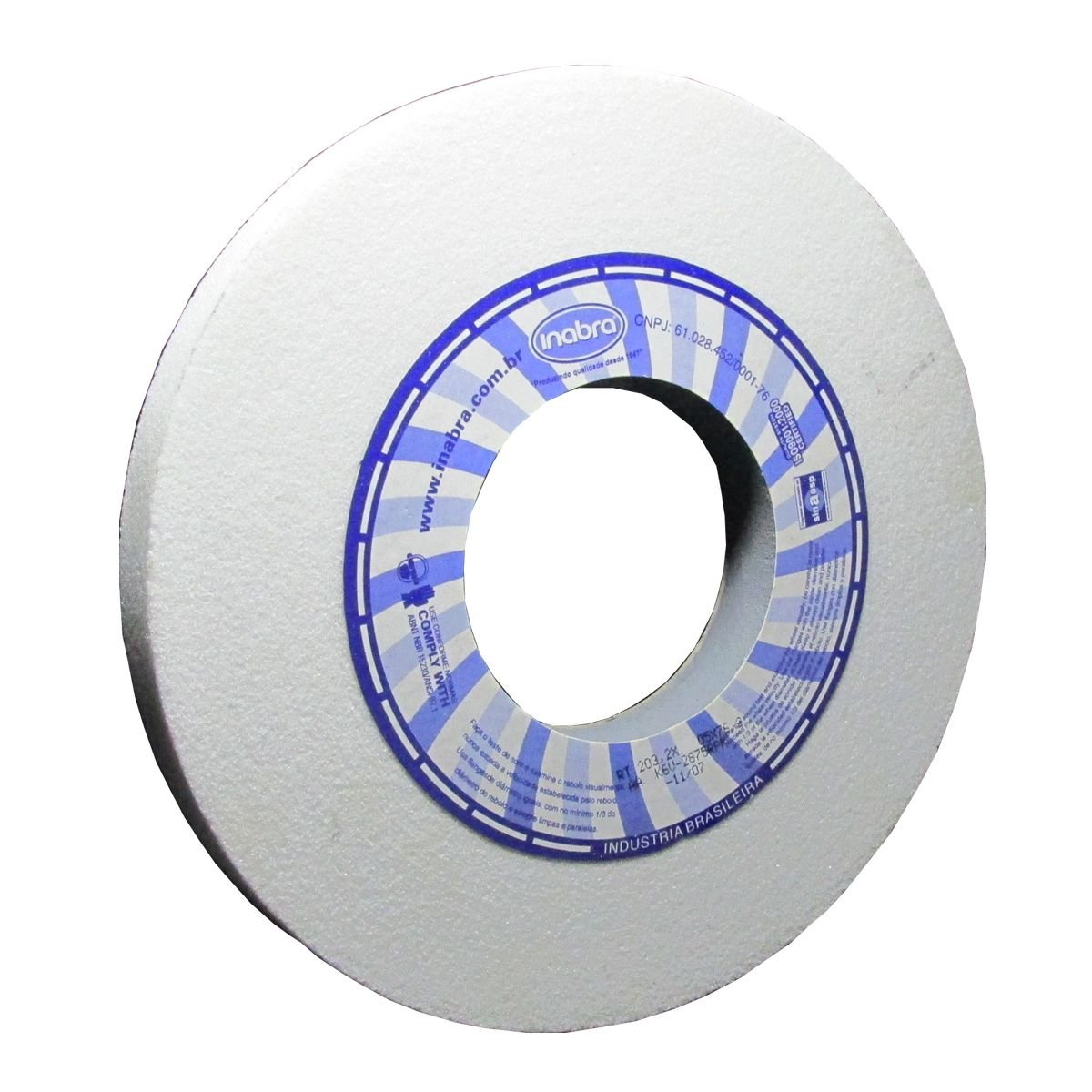 Rebolo Reto Branco Ferramentaria 8 X 3/4 X 3 Afiação Grão:46/branco ...