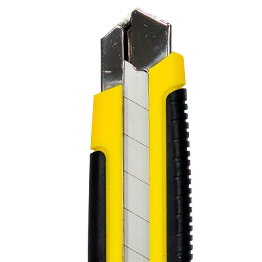 Estilete Retrátil Com Lâmina 25Mm Amarelo E Preto | MadeiraMadeira