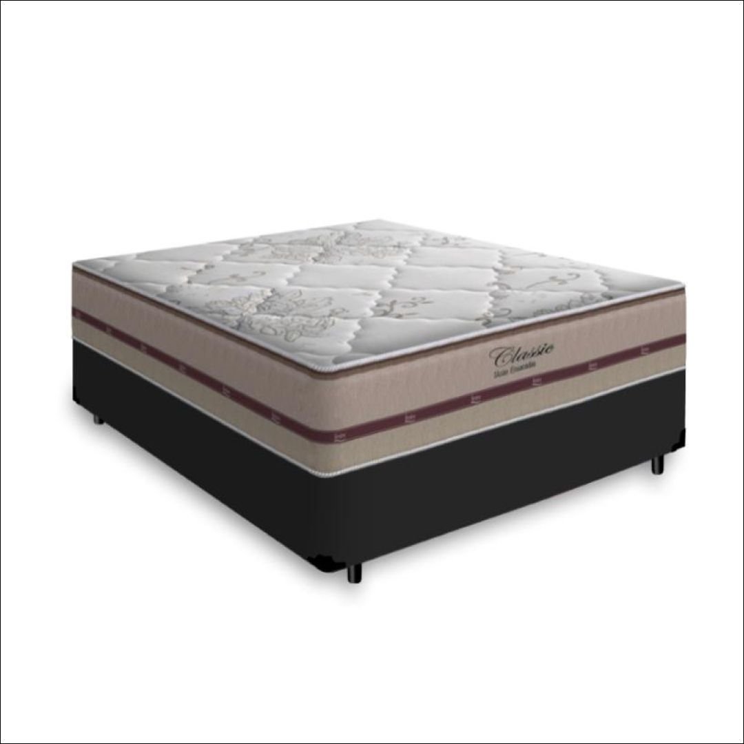 Cama Box Viúva + Colchão de Molas Ensacadas Anjos Classic Mola Ensacada ...