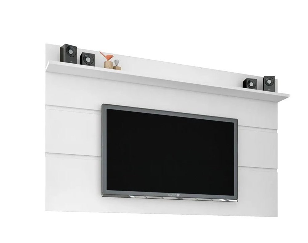 Painel Para TV Vivare 1.8 Branco Acetinado - Germai Móveis | MadeiraMadeira