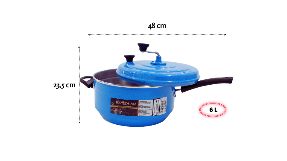 Pipoqueira Pigmentada Nº 26 Rizzolar Azul aço | MadeiraMadeira