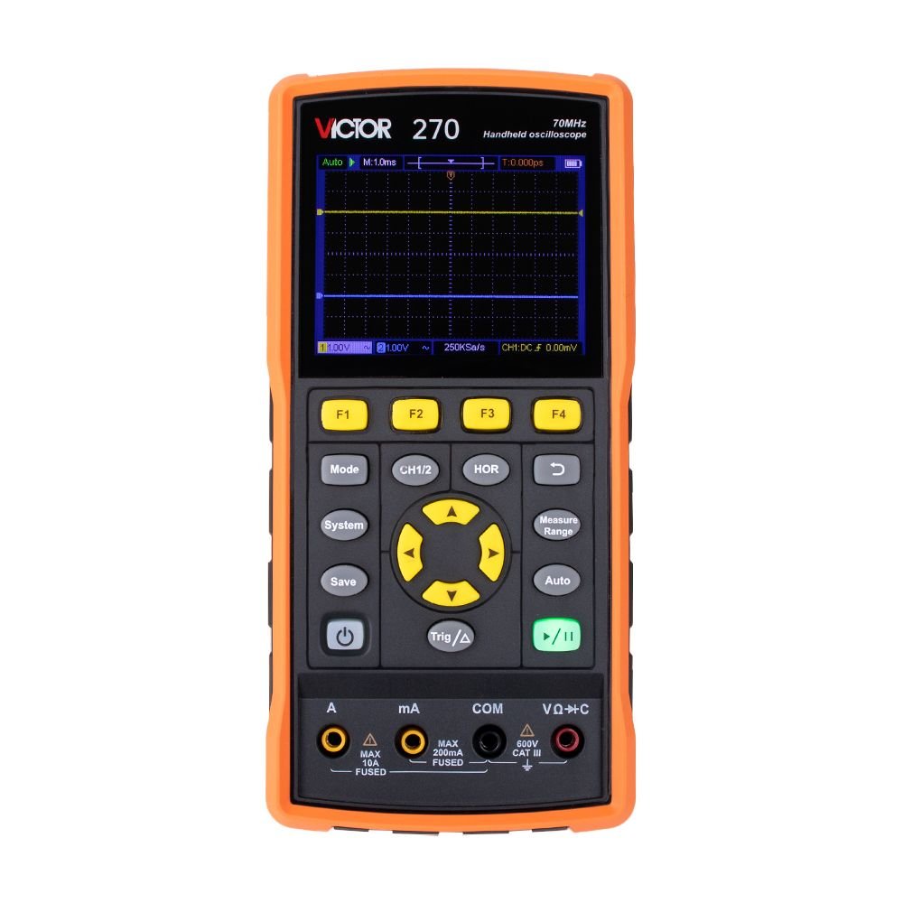 Osciloscópio Portátil Digital Ac/dc Frequência 70mhz Resistência Capacitância Victor-ruoshui 270 ...