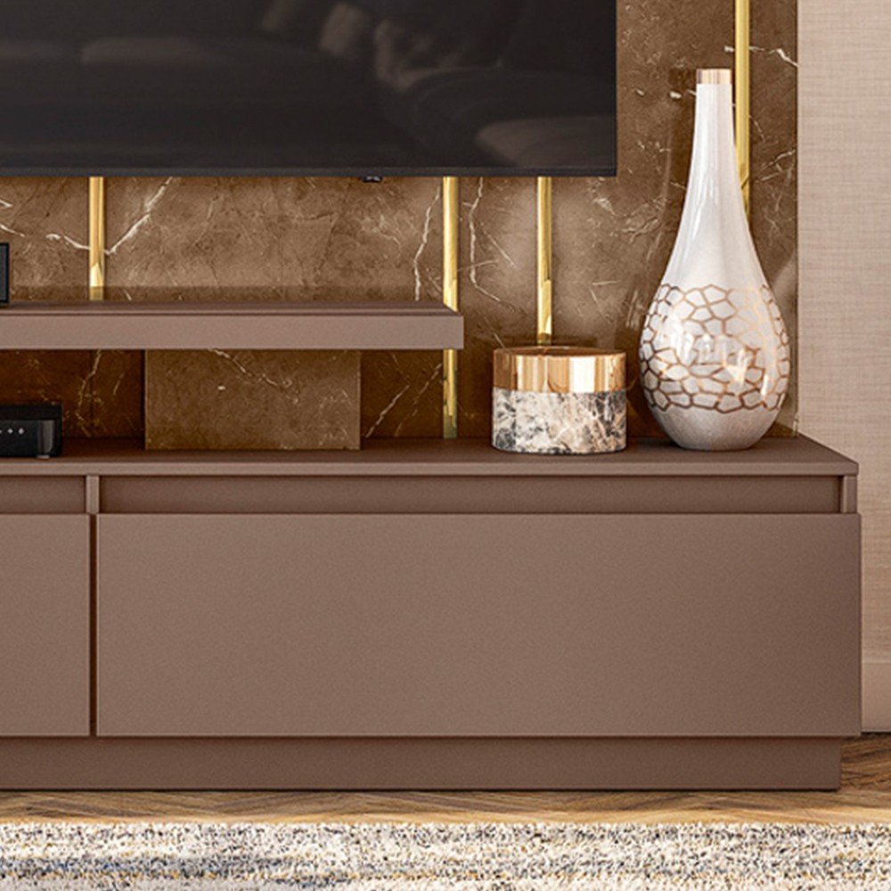 Estante Home Theater Para TV 75 Pol. 2 Gavetas Apolo Imperial/Sépia ...
