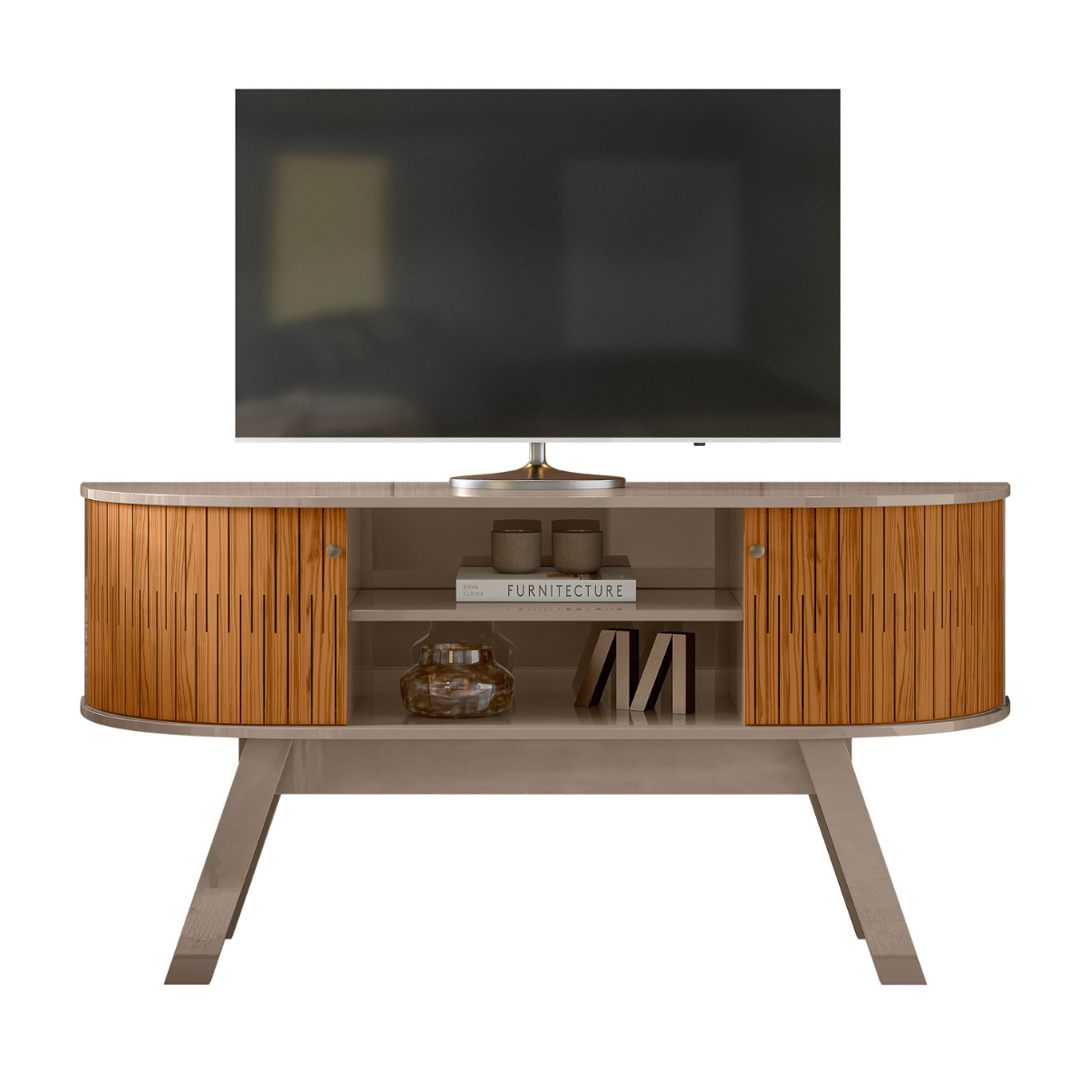 Rack para Tv 55 Polegadas Londres Fendi Naturale | MadeiraMadeira