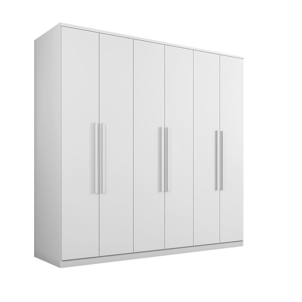 Guarda-Roupa Casal Grande 6 Portas 100% MDF Branco Gold Framar ...