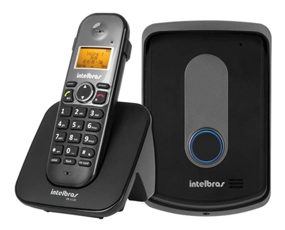 Interfone Sem Fio Intelbras 2 Ramais Internos E Fechadura - Preto ...
