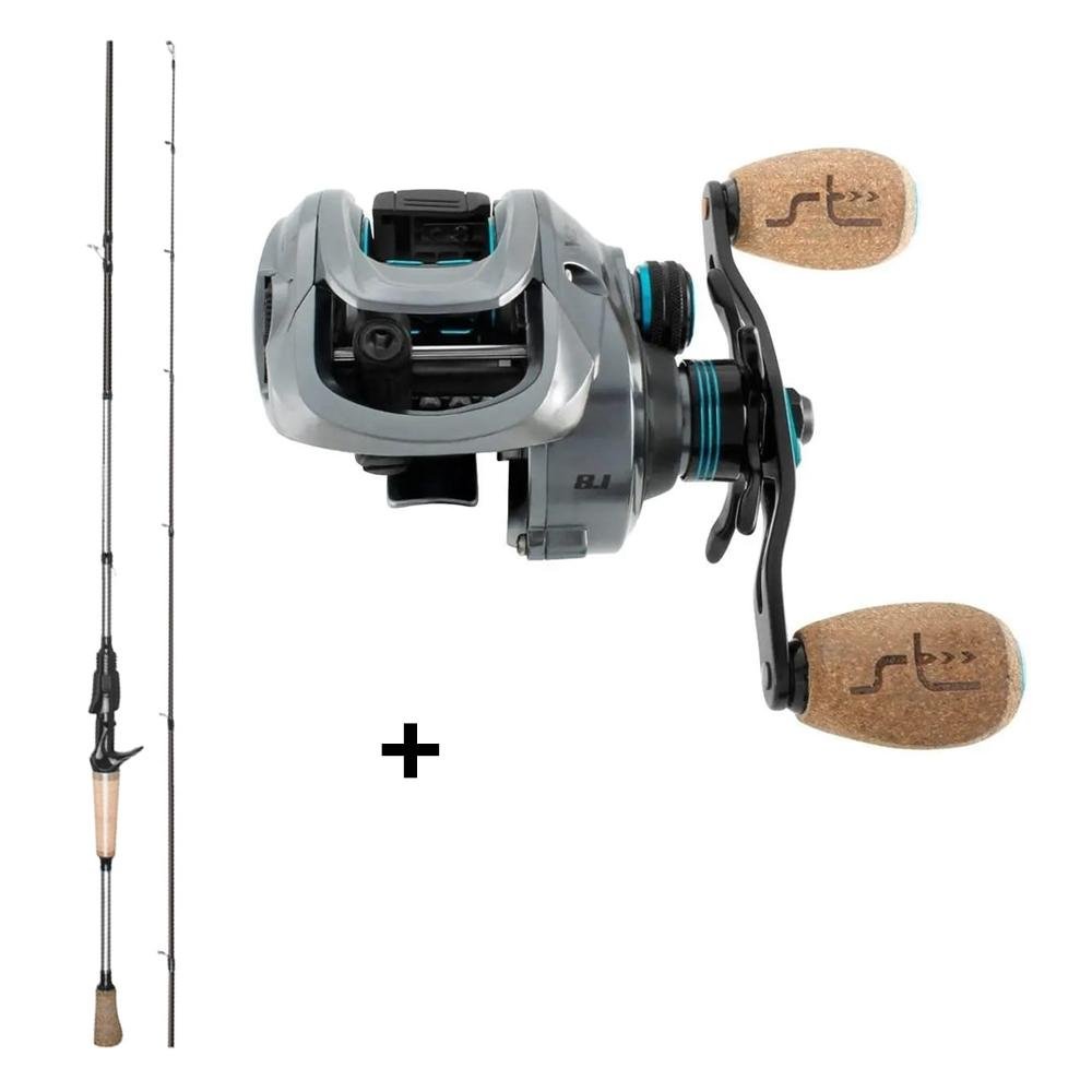 Carretilha Esquerda Vizel 12000 - Saint Plus + Vara Vizel 1,74m 4-12lbs ...