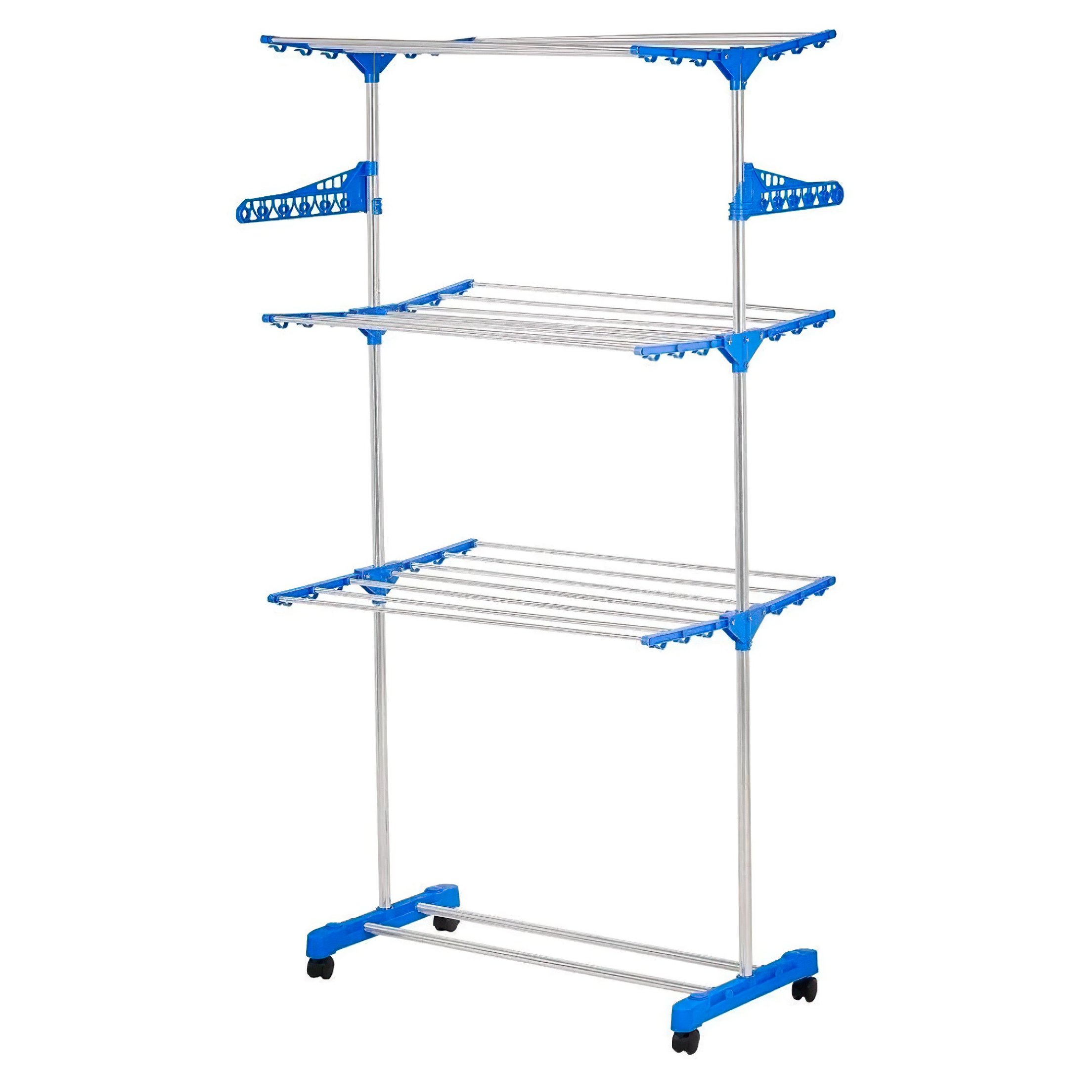 Varal de Roupas Retrátil 03 Andares Aço Inox Dobrável | MadeiraMadeira