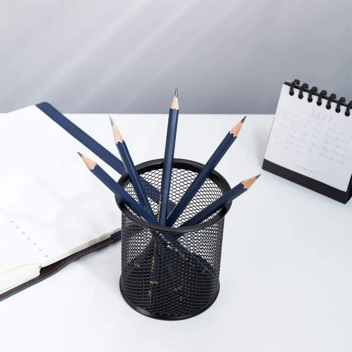 Porta Lapis Telado Kit 4 Unidades Organizador Mesa de Escritorio Lapis ...