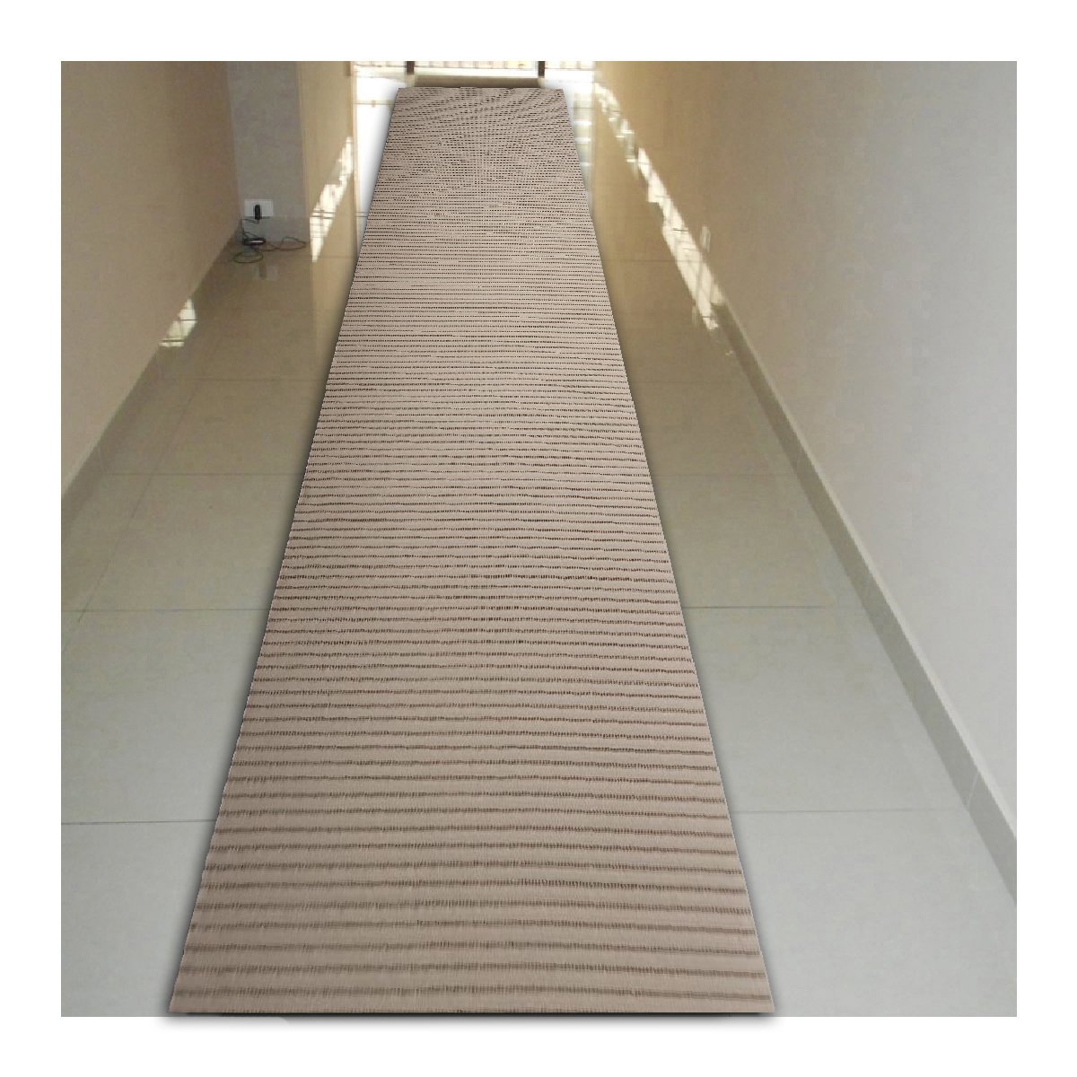 Tapete Passadeira Emborrachada Pvc Antiderrapante 0,65x3,00m Duna Bege ...