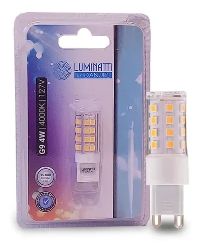 Kit 10 Lâmpadas Led G9 Halopin 2W 6000K 220V Luminatti | MadeiraMadeira