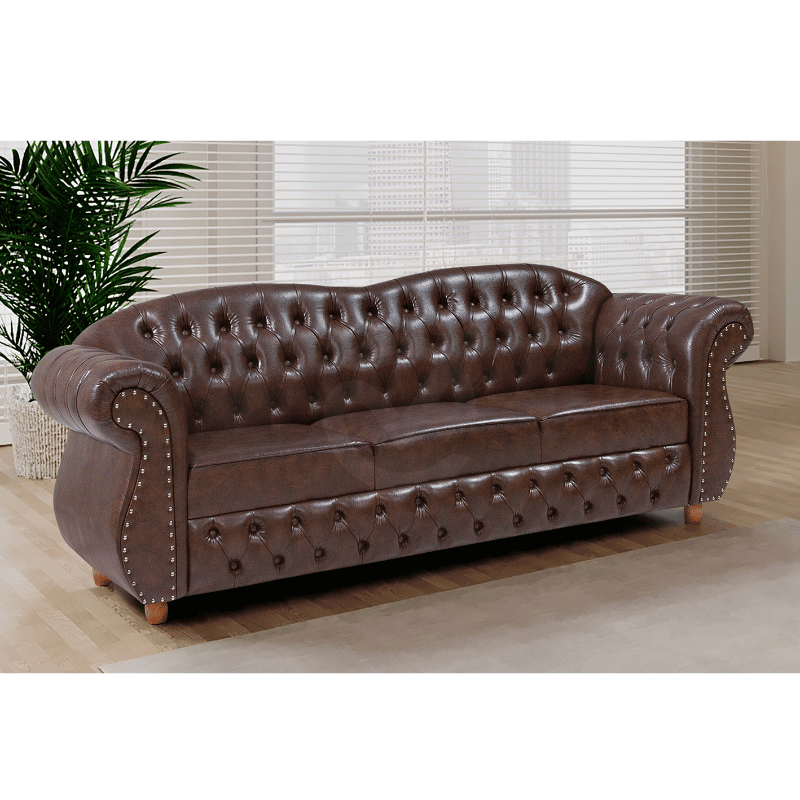 Sofá Coleção Conde De Chesterfield Merlô 3 Lugares Via Encanto Courano ...