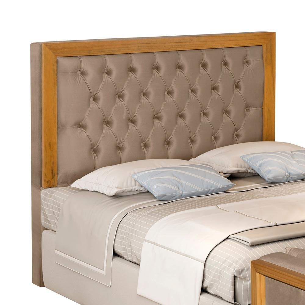 Cabeceira Cama Box King 1.95 Imperial Pávia Cappuccino - LH Móveis ...