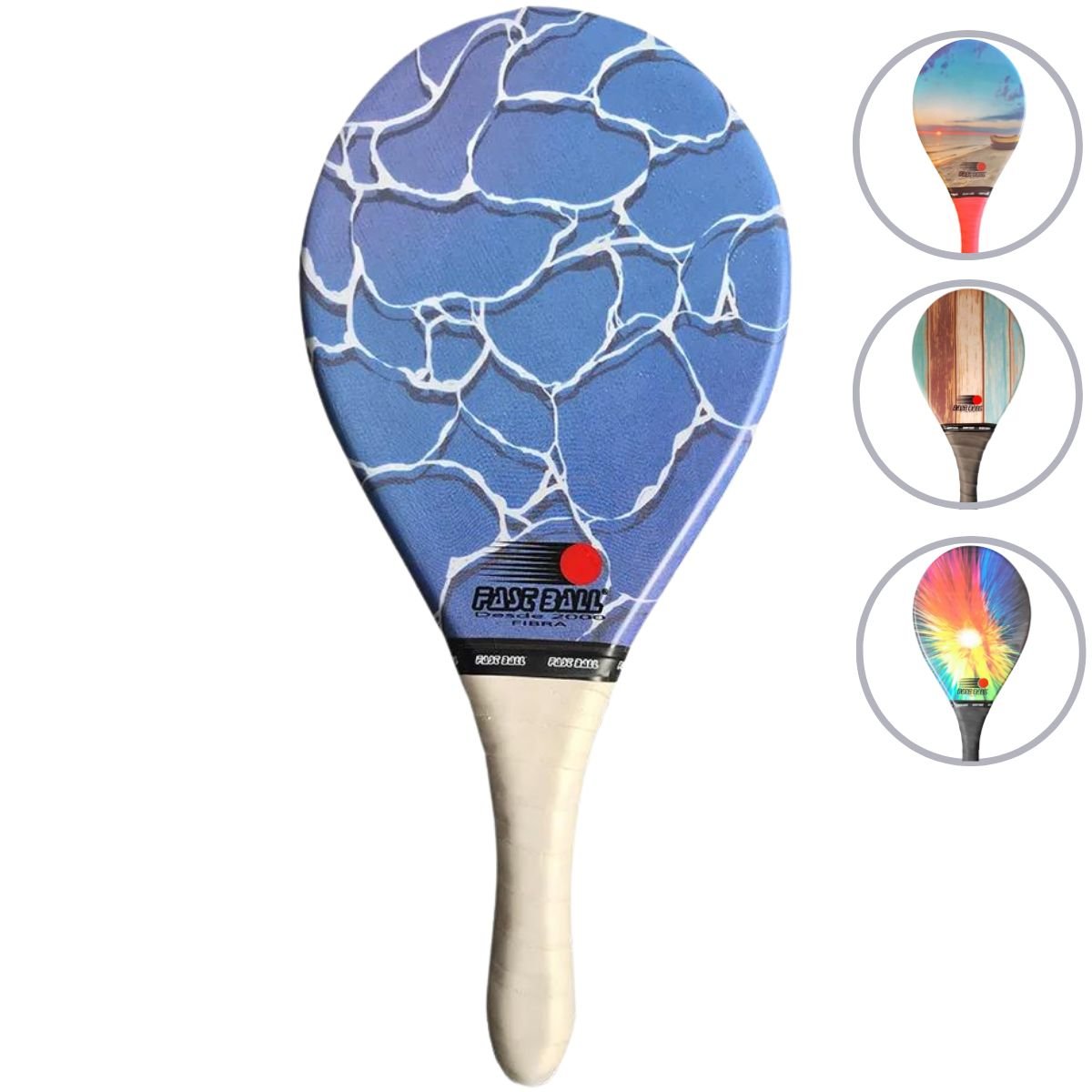 Raquete De Frescobol Fast Ball Fibra De Vidro Estampada - Pool ...