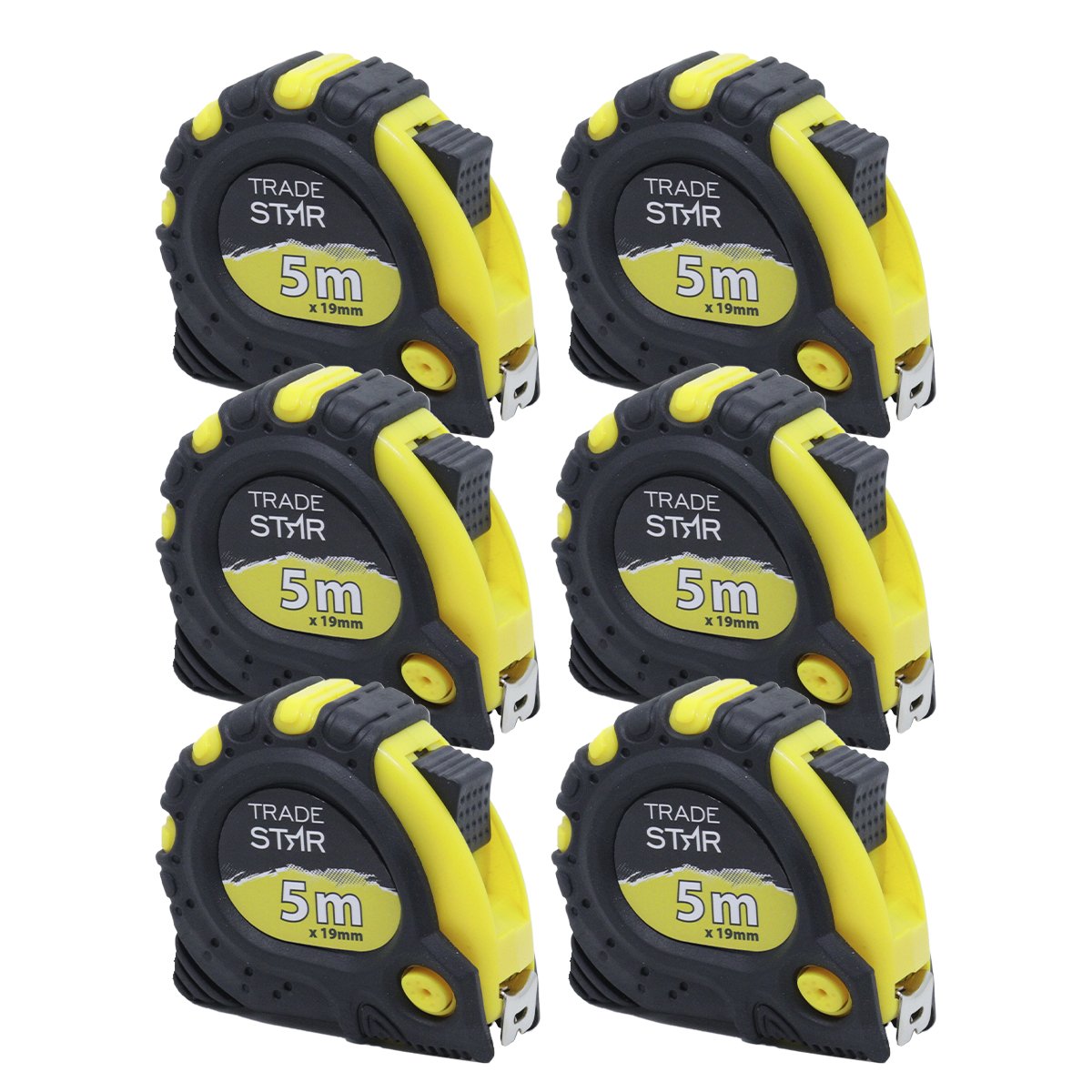 Kit 6 Trena de Bolso Aço com 3 Trava Emborrachado 5 M Pro | MadeiraMadeira