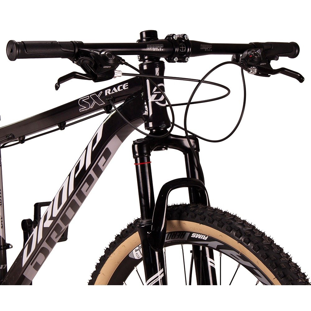Bicicleta Aro 29 Dropp SX Race 24V Shimano TY Freios Disco Suspensão Dianteira - Grafite+Preto e ...