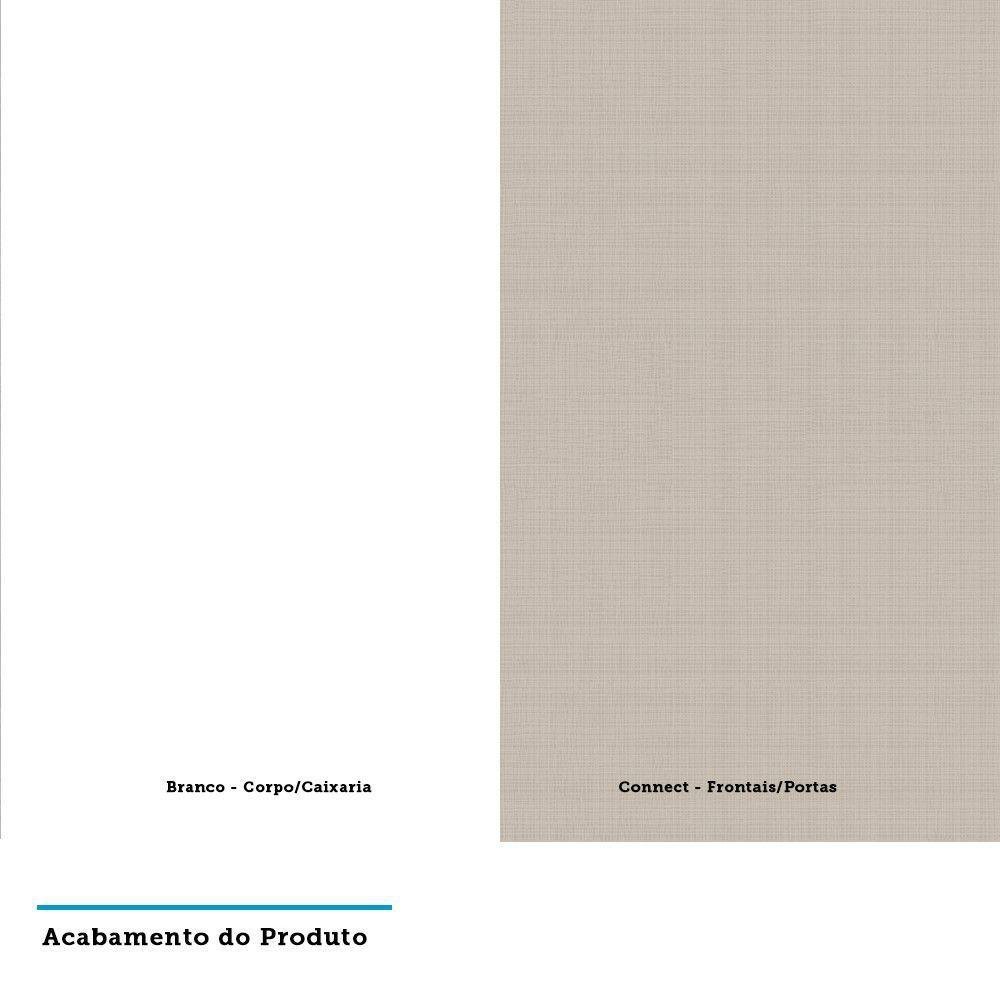 Maleiro Ponte Aérea 4 Portas 165cm Branco C/Connect | MadeiraMadeira