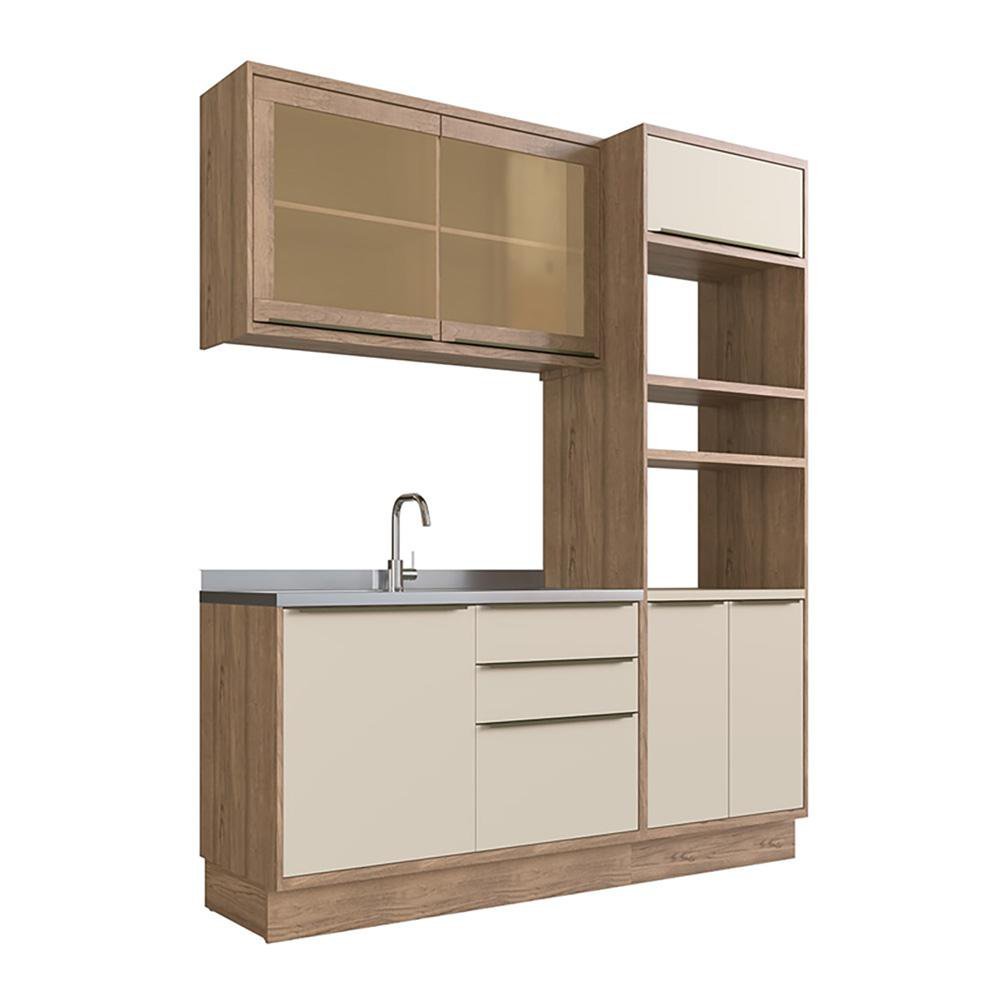 Cozinha Modulada MDF 100% Herval Ten, 3 Peças, 190 cm | MadeiraMadeira
