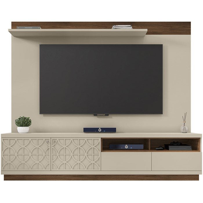 Bancada Renda e Painel Malha TV 55 Polegadas Off White Havana Caemmun ...