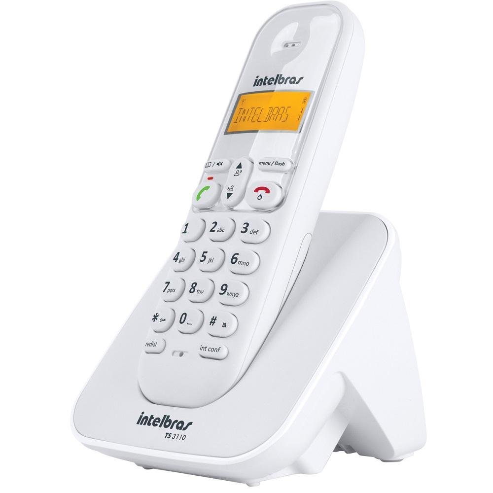 Aparelho De Telefone Fixo Sem Fio Ts 3110 Branco Bina Top | MadeiraMadeira