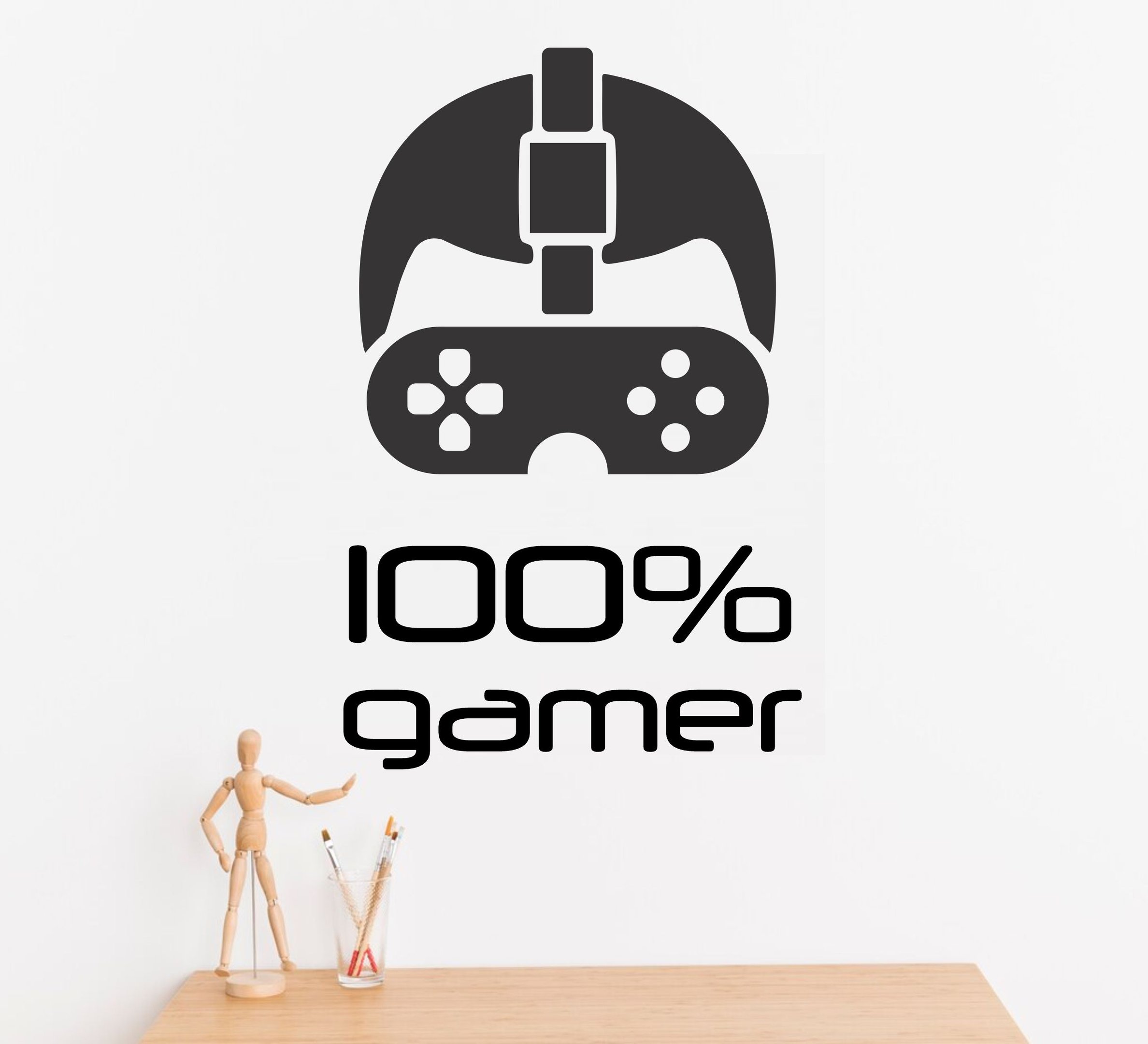 Adesivo Parede Cem por Cento Gamer Decoração Games | MadeiraMadeira