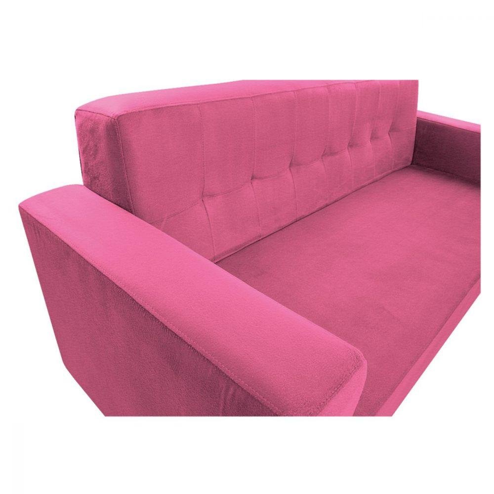 Kit Sofá 2 Lugares e Poltrona Denver Corano Pink | MadeiraMadeira