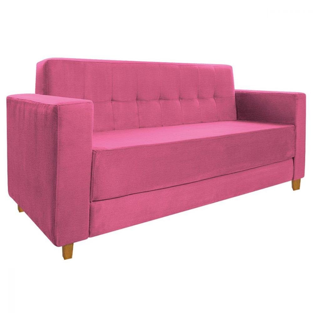 Kit Sofá 2 Lugares e Poltrona Denver Corano Pink | MadeiraMadeira