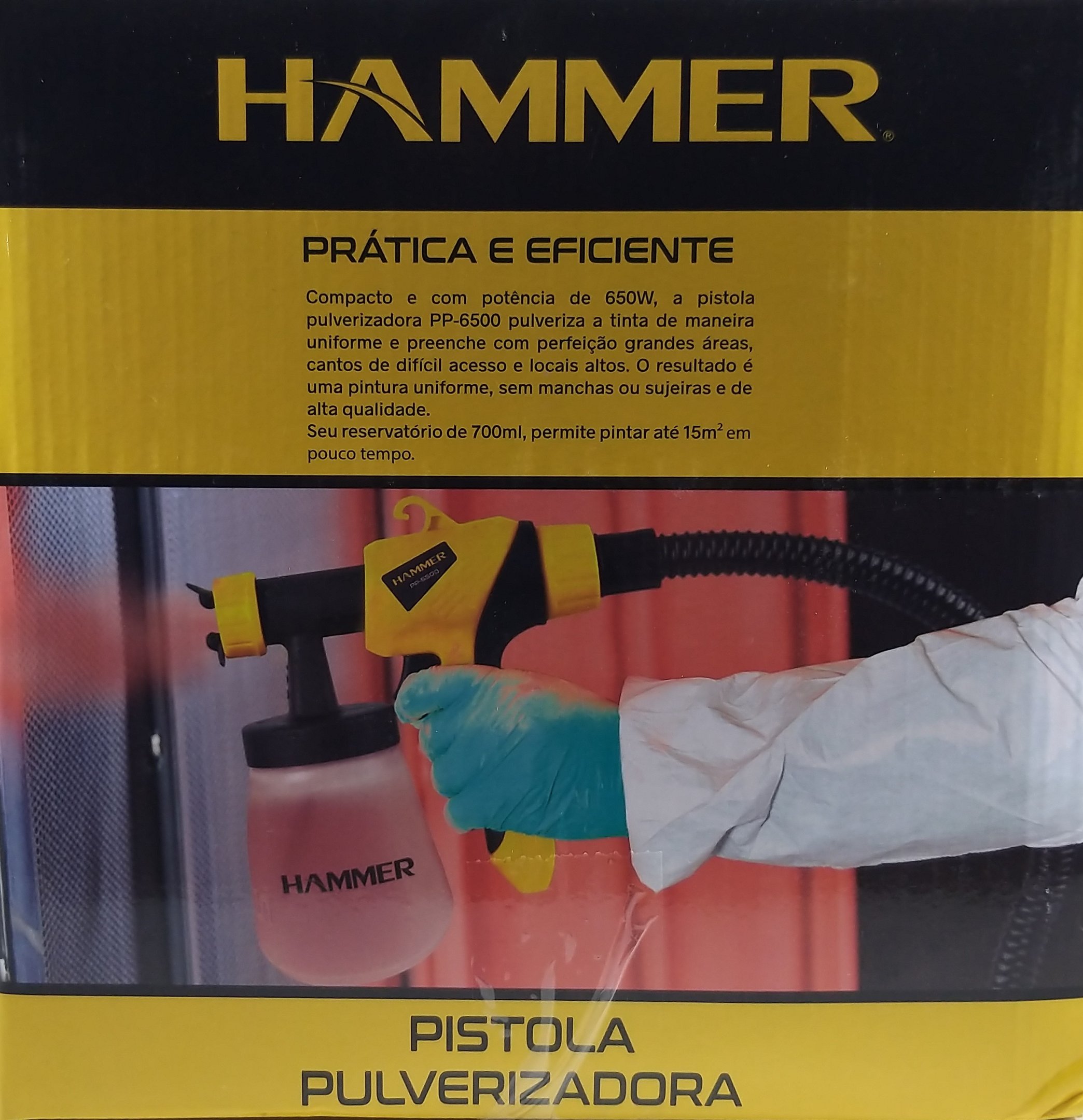 Pistola Pulverizadora 650w 127v 700 Ml Pp6500 Hammer | MadeiraMadeira