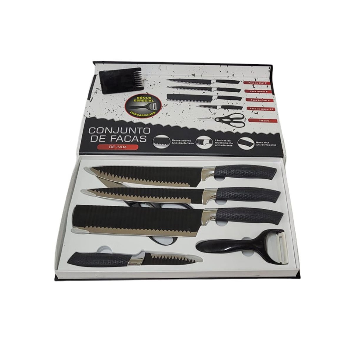 Facas De Inox - Kit com 7 Peças | MadeiraMadeira