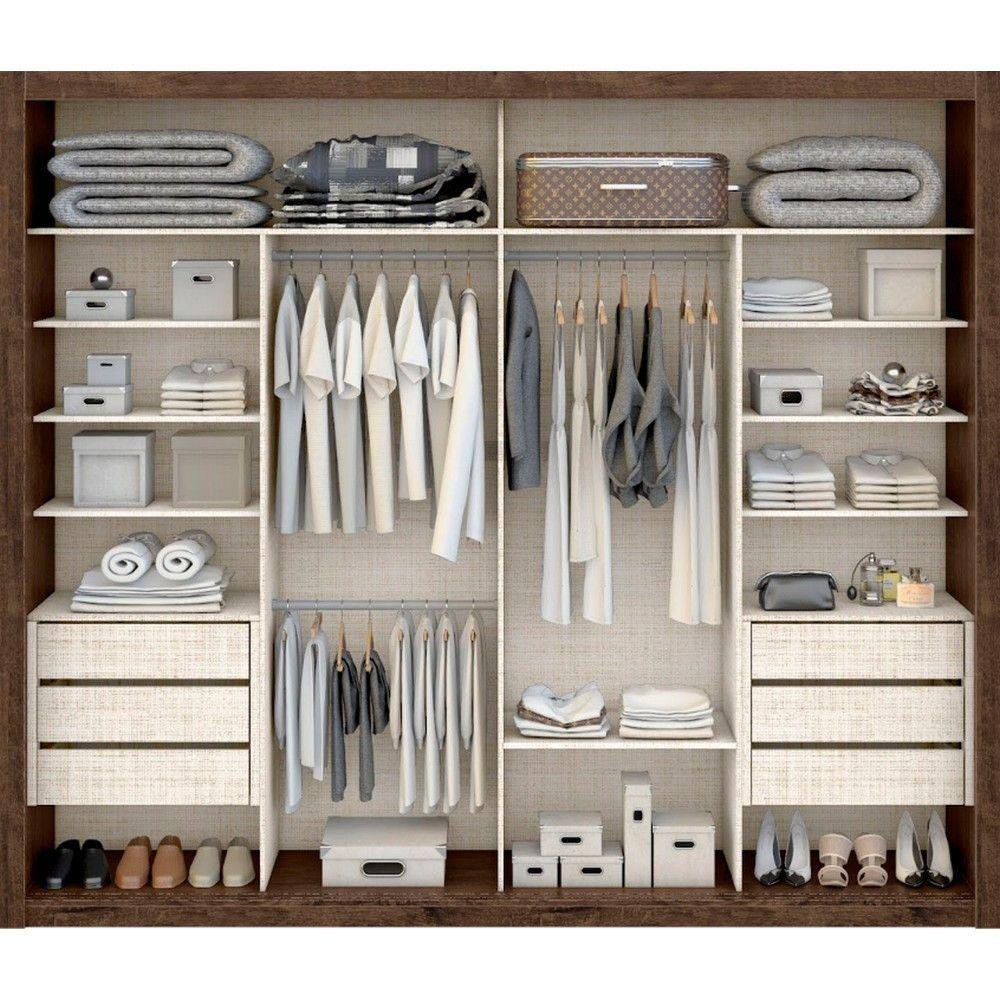 Roupeiro Imperador Plus 2 Portas E 6 Gavetas Jacaranda | MadeiraMadeira