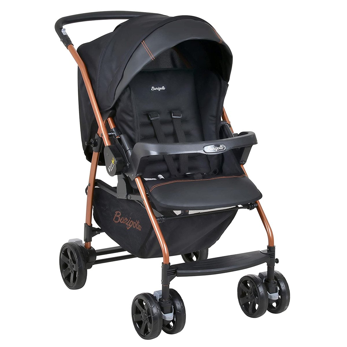 Carrinho de Bebê Reversivel Passeio Travel System Até 15 Kg Rio K Burigotto - Preto Cobre ...