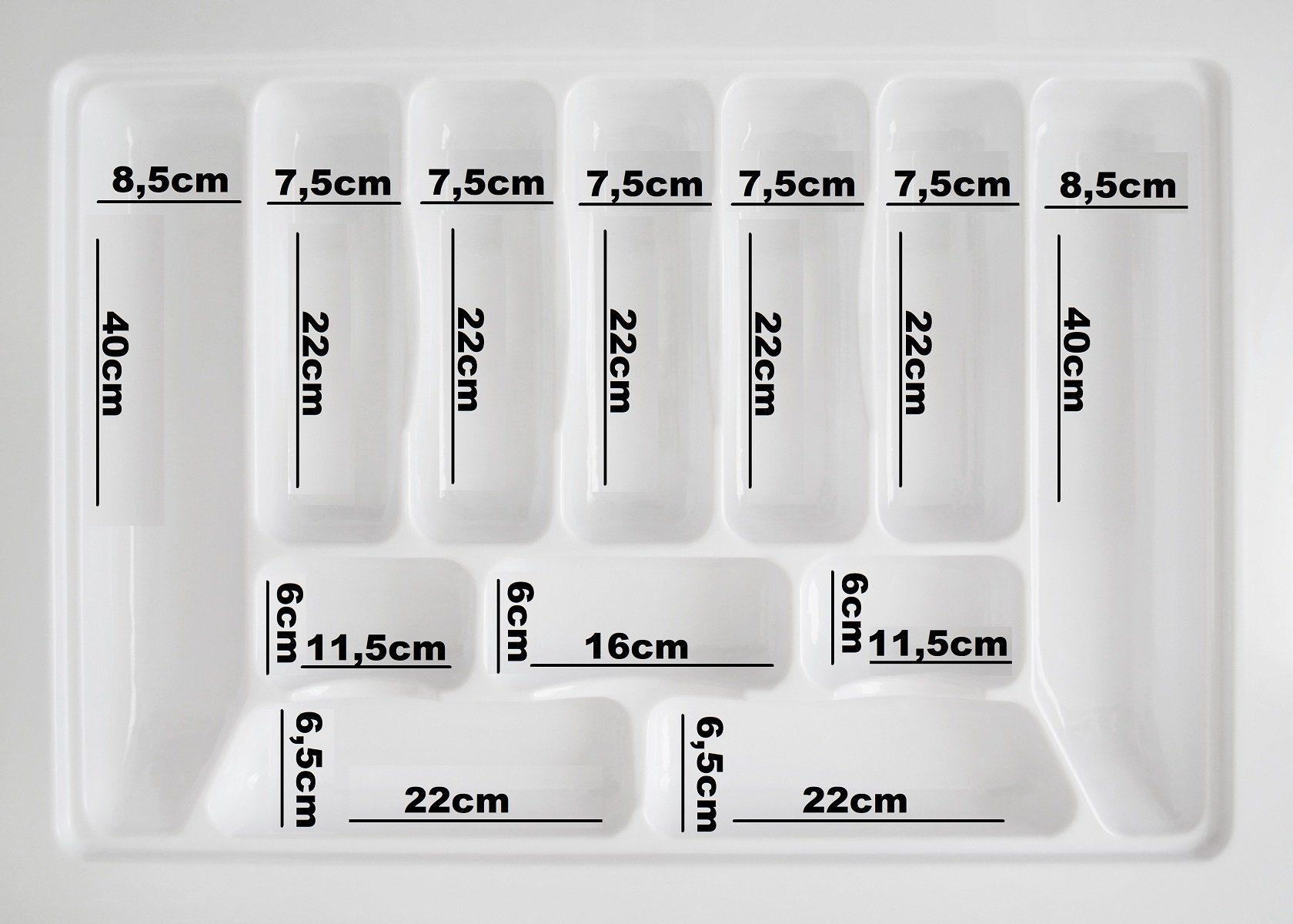 Organizador de talher ajustável Medidas máximas: 710mm X 505mm) OG-121 moldplast | MadeiraMadeira