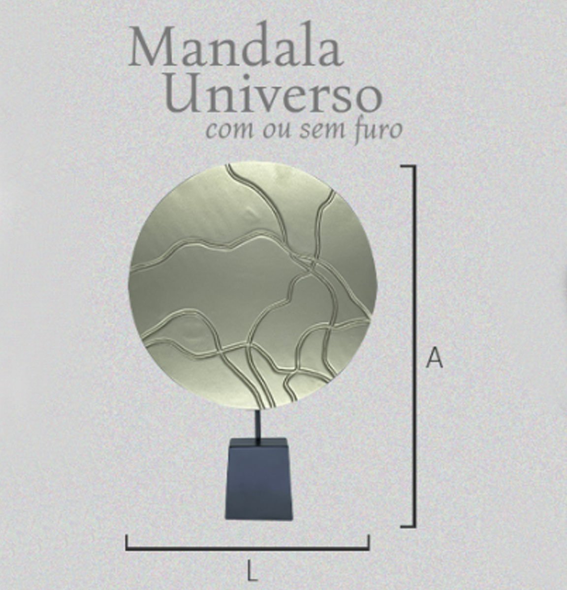 Mandala Universo Premium com Base P | MadeiraMadeira