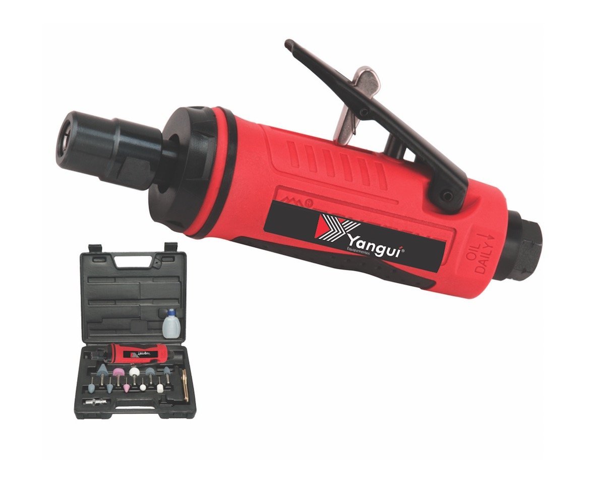 Micro Retífica Pneumática Reta com Kit Pontas 25000RPM | MadeiraMadeira