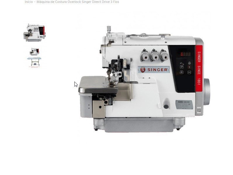 Overlock Singer Direct Drive 3 Fios-redução do Consumo70% | MadeiraMadeira