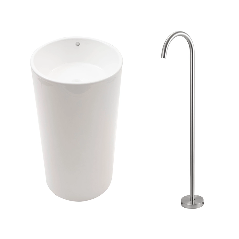Kit Cuba de Piso para Banheiro Espinélio e Misturador de Piso Timonha ...