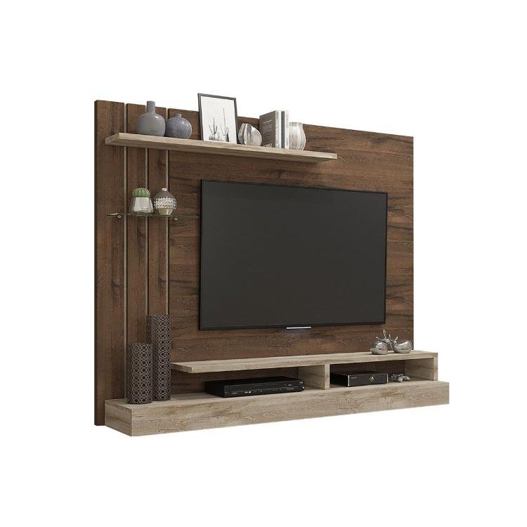 Painel para TV Valência até 50 Polegadas Café/Rústico - Permóbili ...