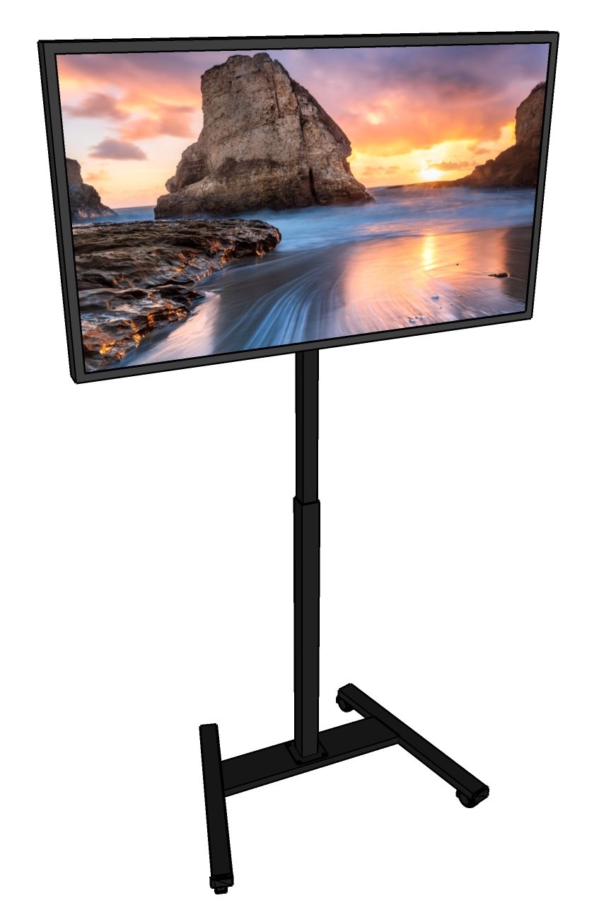 Suporte Tv Pedestal Com Rodízio Suportaço Ped-03- Preto | MadeiraMadeira